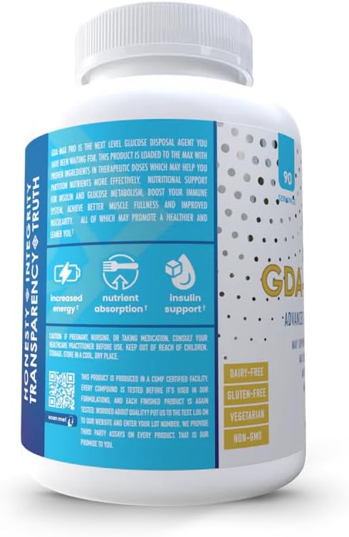 NuEthix GDA-Max Pro Glucose Disposal Supplement with Berberine HCL & G ...